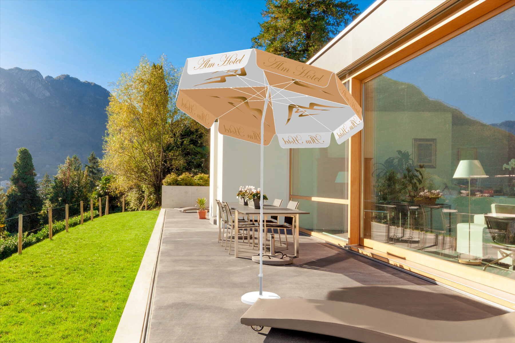 Parasols in many sizes - print with desired motif